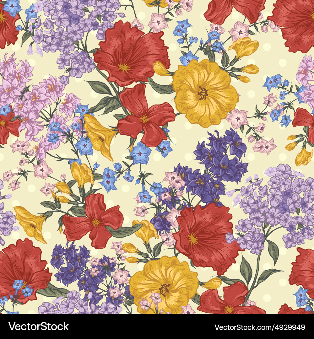 Beautiful seamless background with spring Vector Image