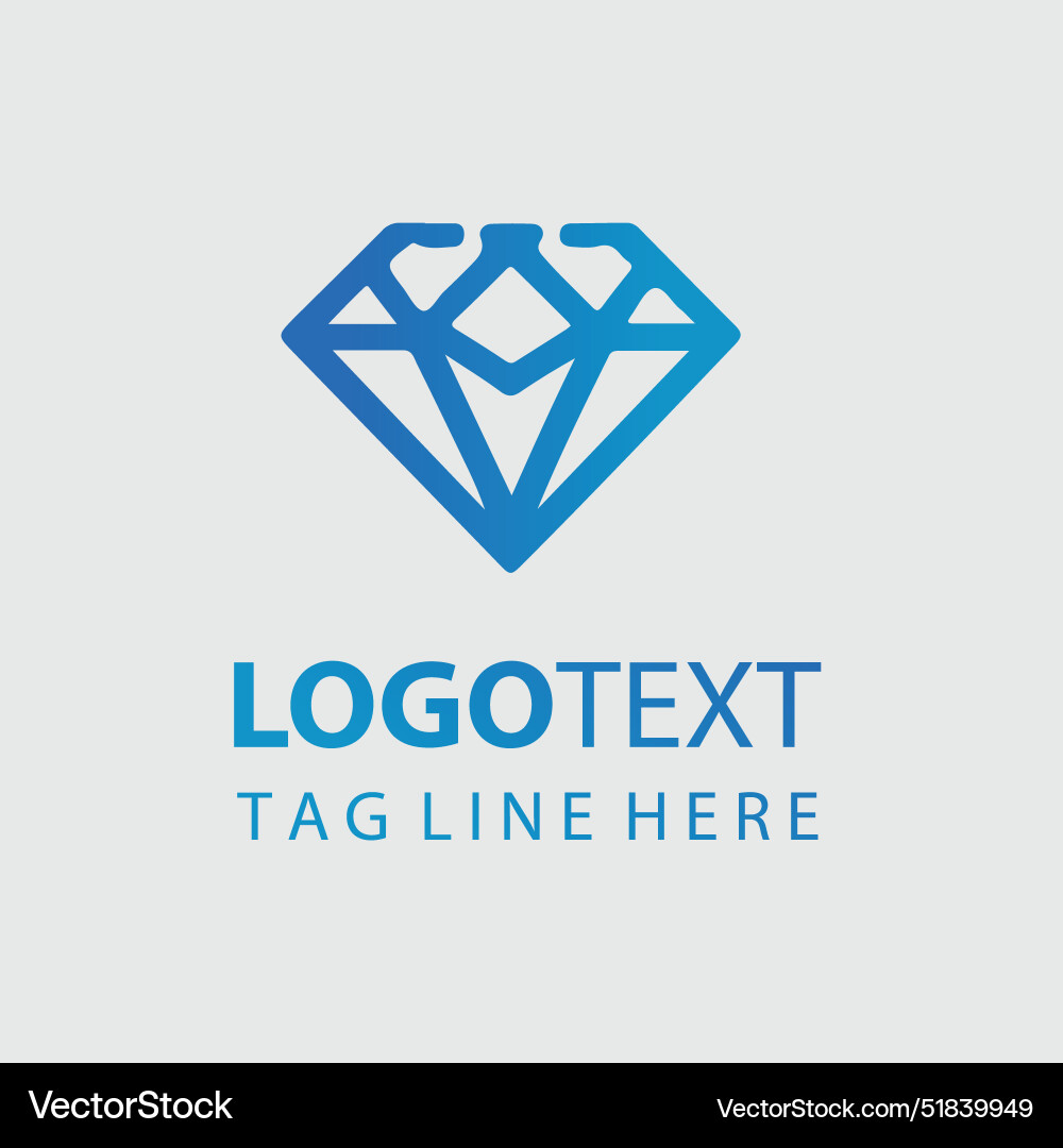 Diamond logo Royalty Free Vector Image - VectorStock