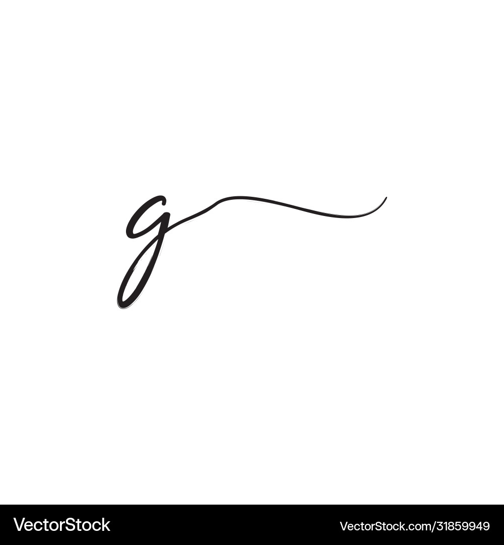 G signature letter logo design concept Royalty Free Vector