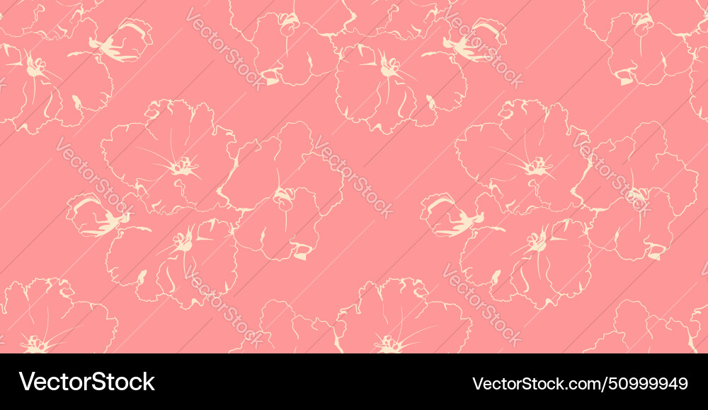 Hand drawn floral pattern design flower drawing Vector Image