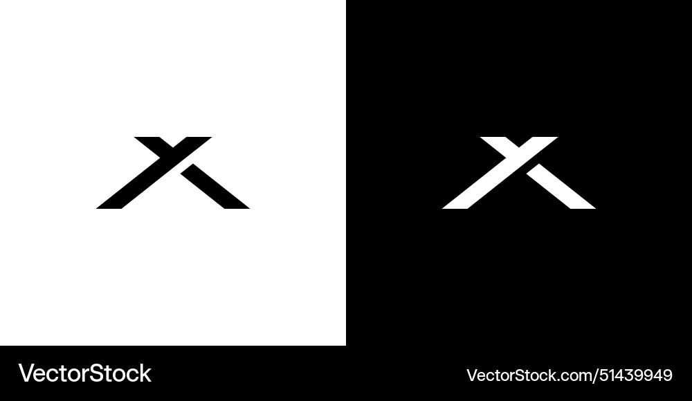 Modern and strong letter x initials logo design 2 Vector Image
