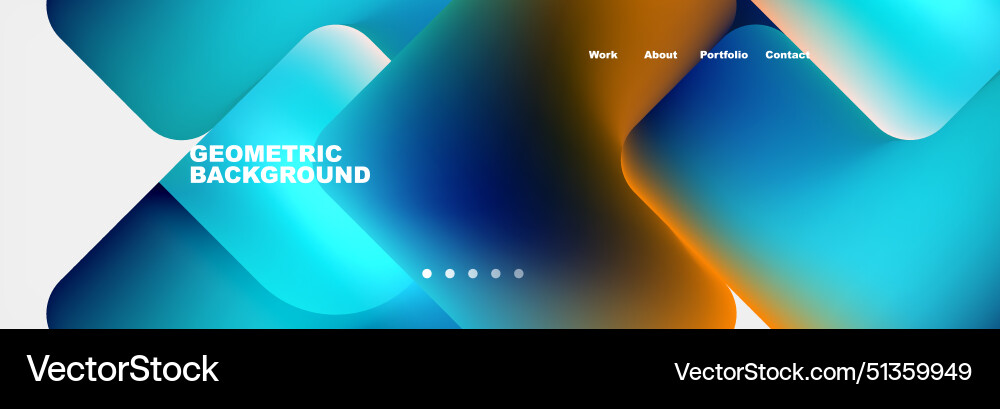 Square internet web page design template Vector Image