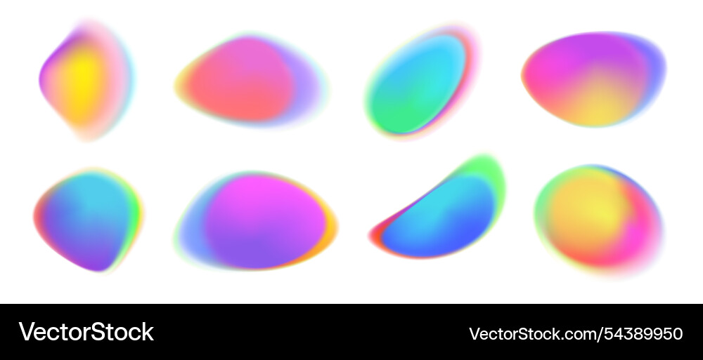 Color gradient circle holographic iridescent Vector Image