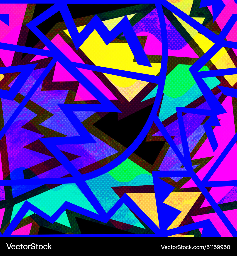 Colourful bright mosaic seamless pattern Vector Image