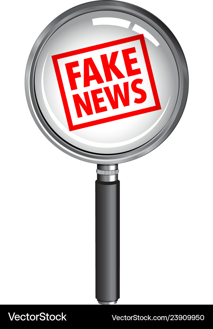 Fake rubber stamp magnifying glass Royalty Free Vector Image