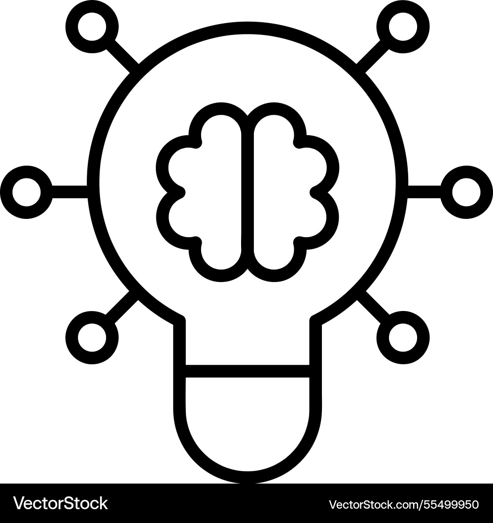 Generative ai Idee Icon Lizenzfreies Vektorbild