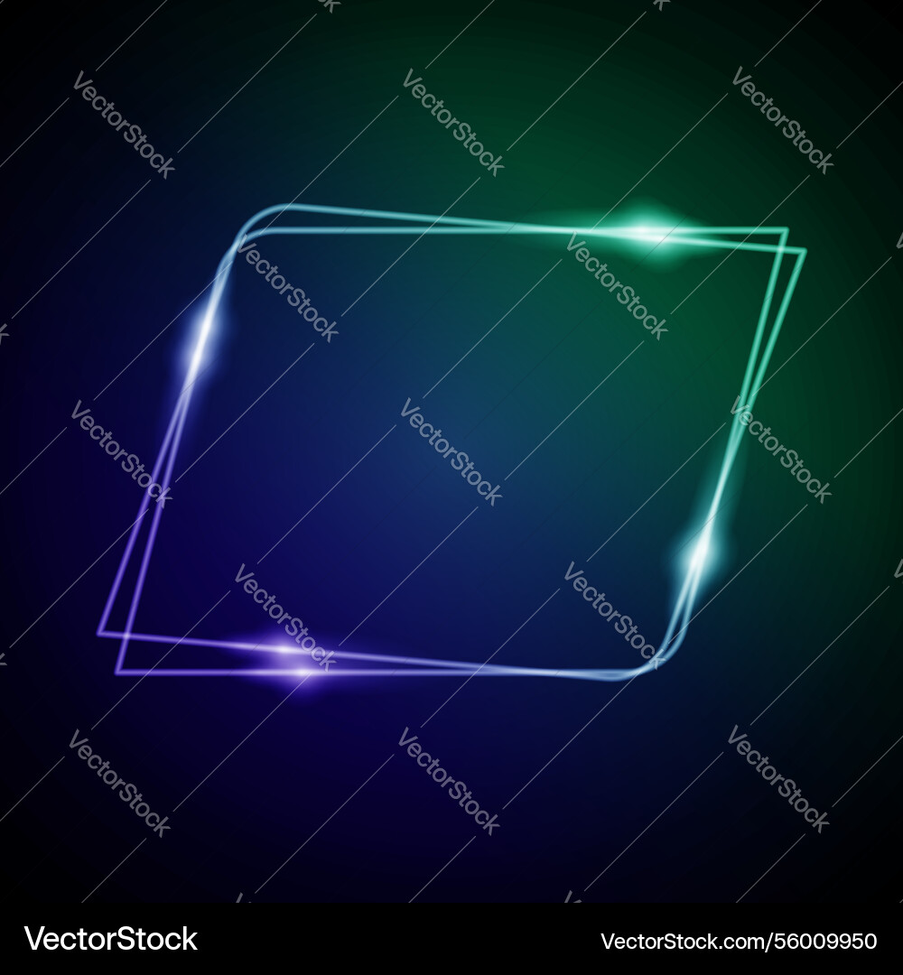 Glow frame Royalty Free Vector Image - VectorStock