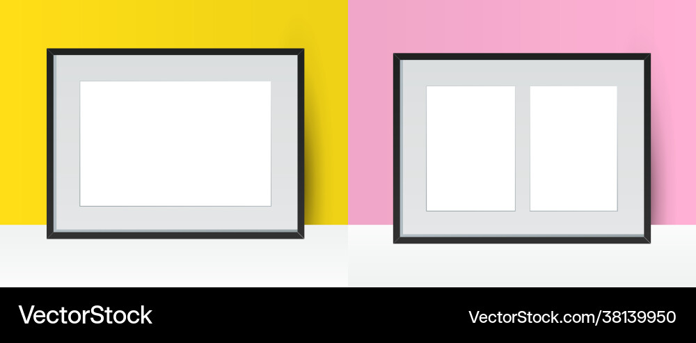 Horizontal collage set layout template frames Vector Image