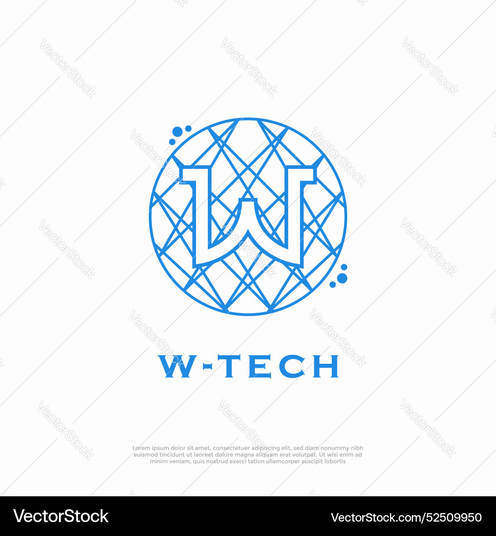 Letter w initial logo design concept Royalty Free Vector