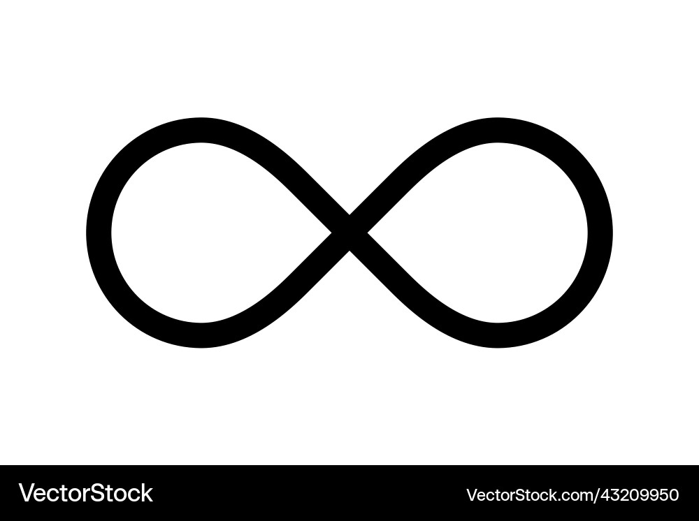 Line infinity symbol editable stroke isolated Vector Image