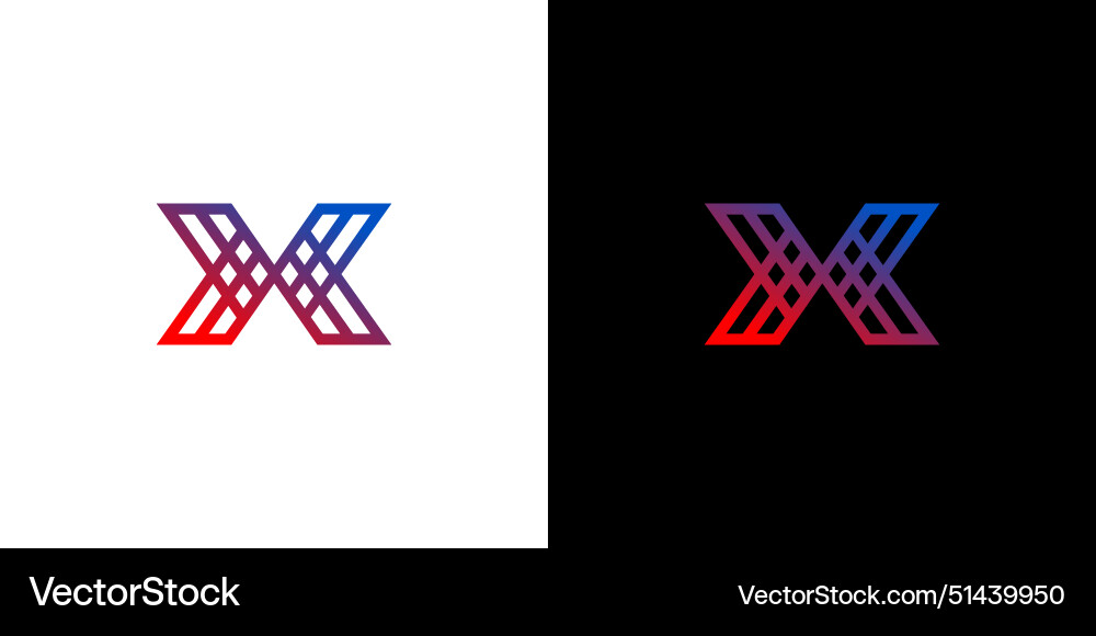 Modern and strong letter x initials logo design Vector Image