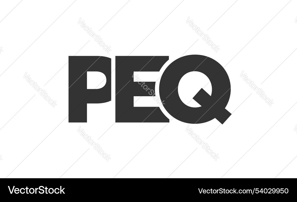 Peq logo design template with strong and modern Vector Image