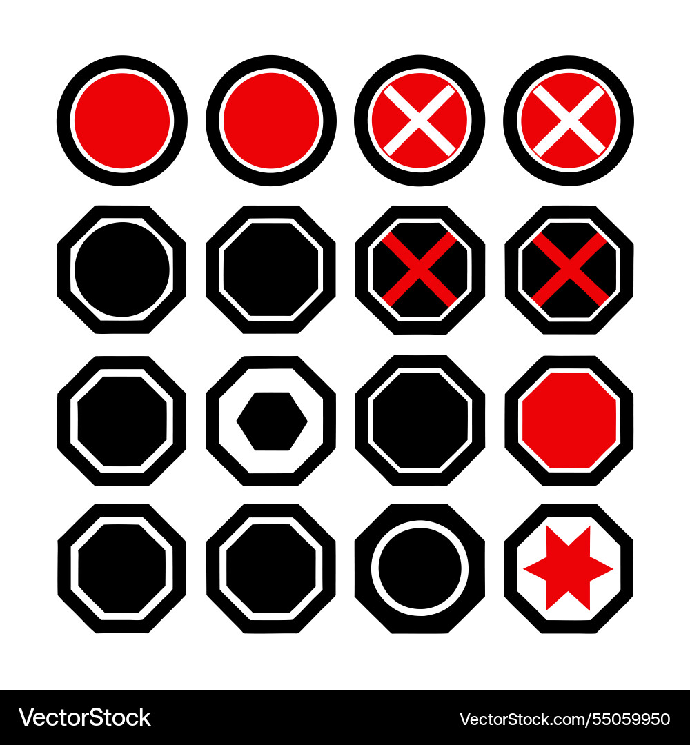 Simple-stop-sign-2 Royalty Free Vector Image - VectorStock
