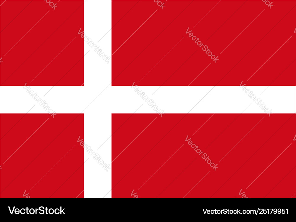 Danish Flag - Dannebrog Royalty Free Vector Image