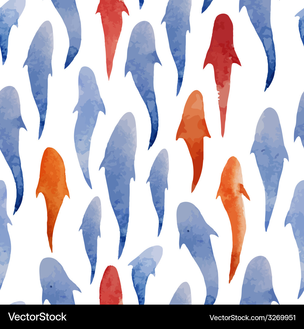 Swordfish Wallpaper Texture Seamless Pattern With A School Of Fish.