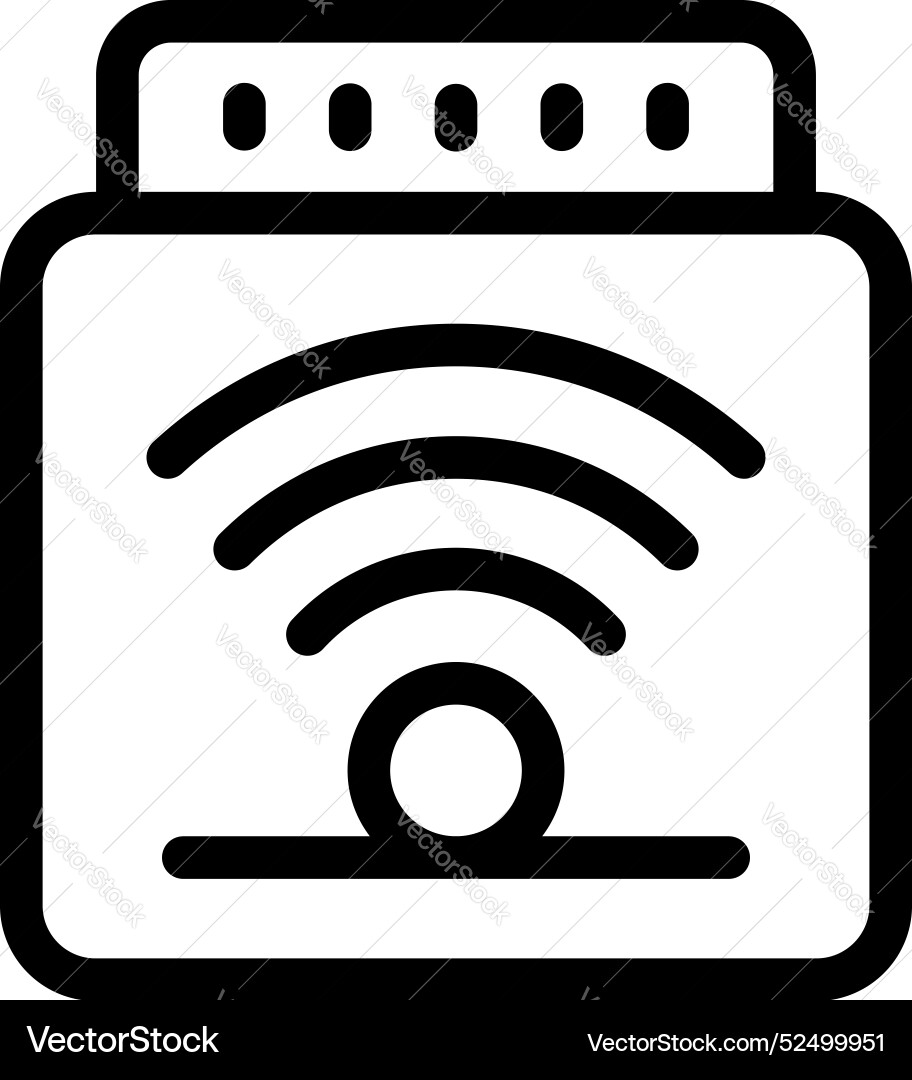 Router providing wireless internet connection icon