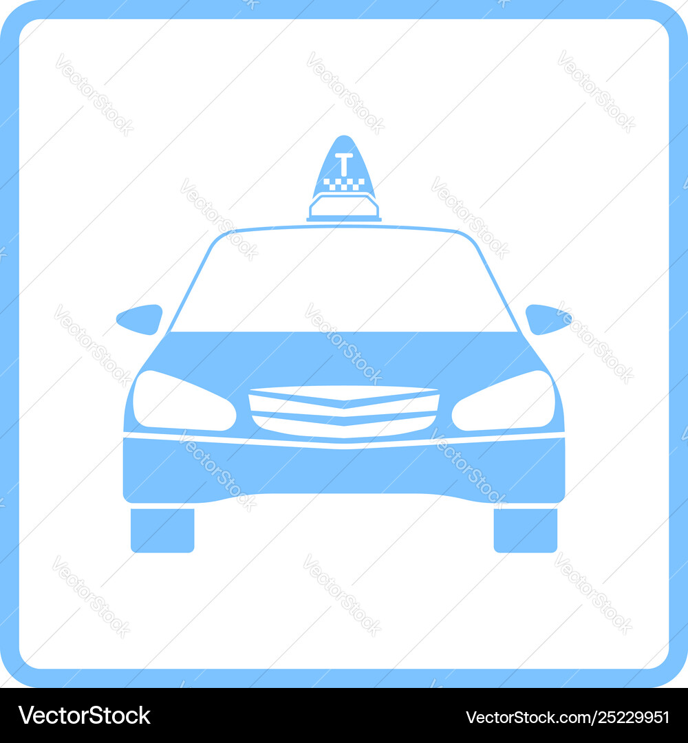 Taxi icon front view Royalty Free Vector Image