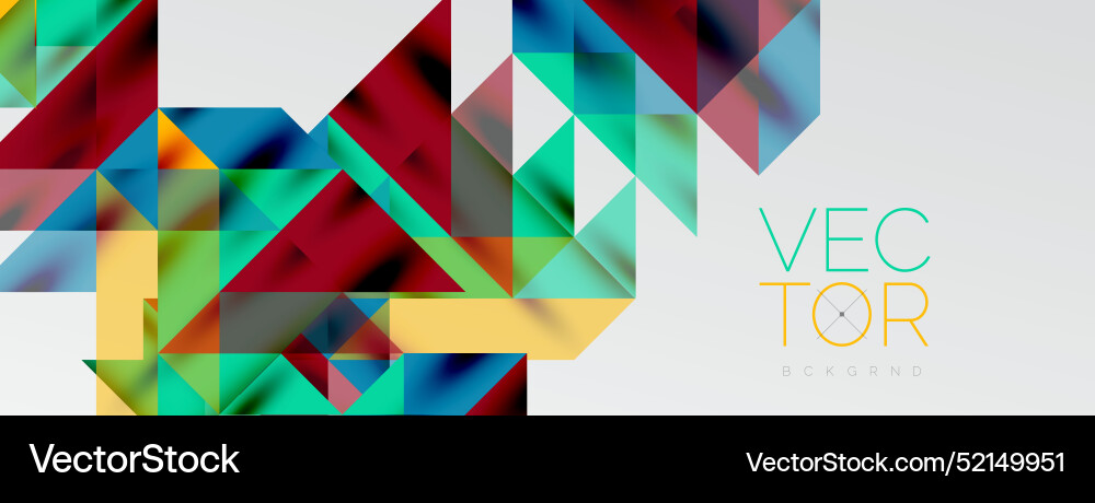 Tech minimal overlapping triangle shapes elements Vector Image