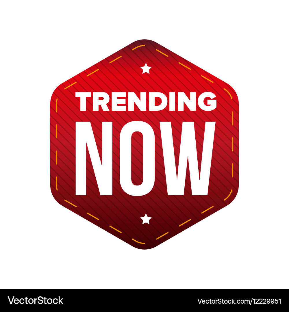 Trending Patch - Red & White Royalty Free Vector Image