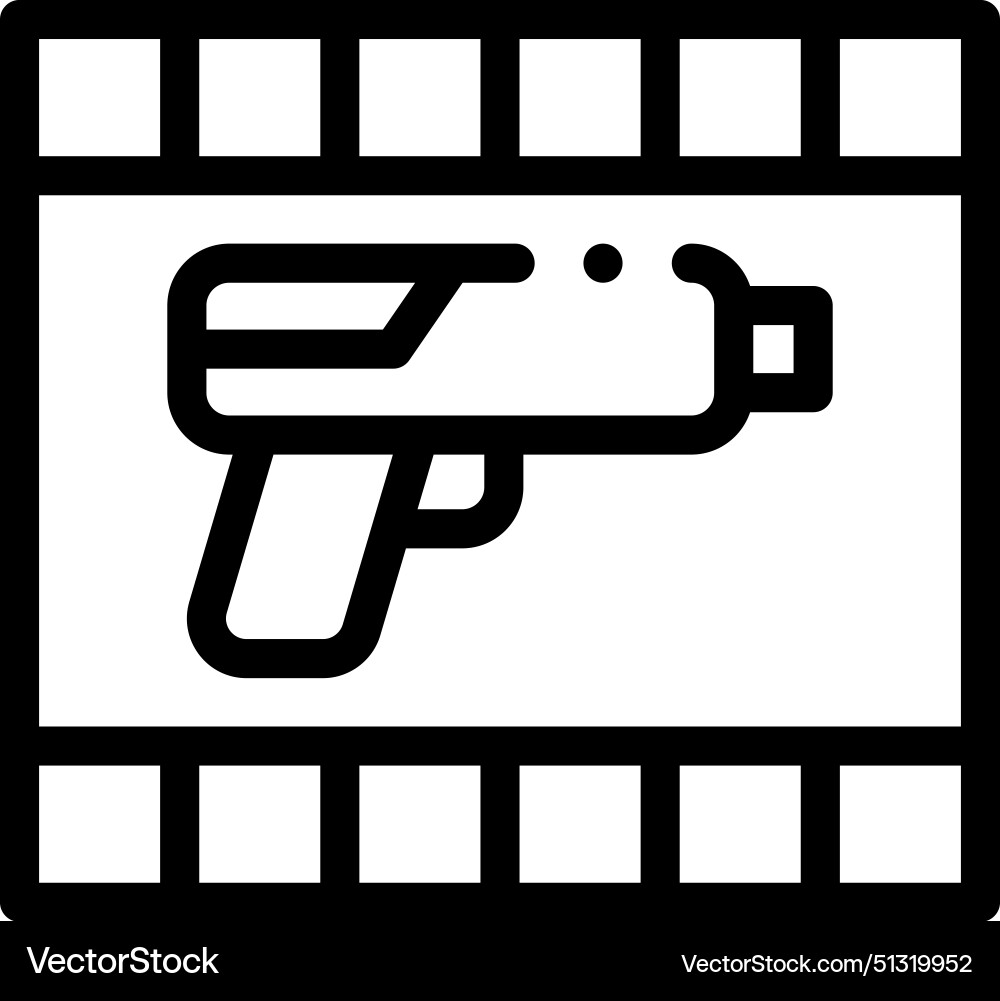 Action movie icon thin linear style design Vector Image