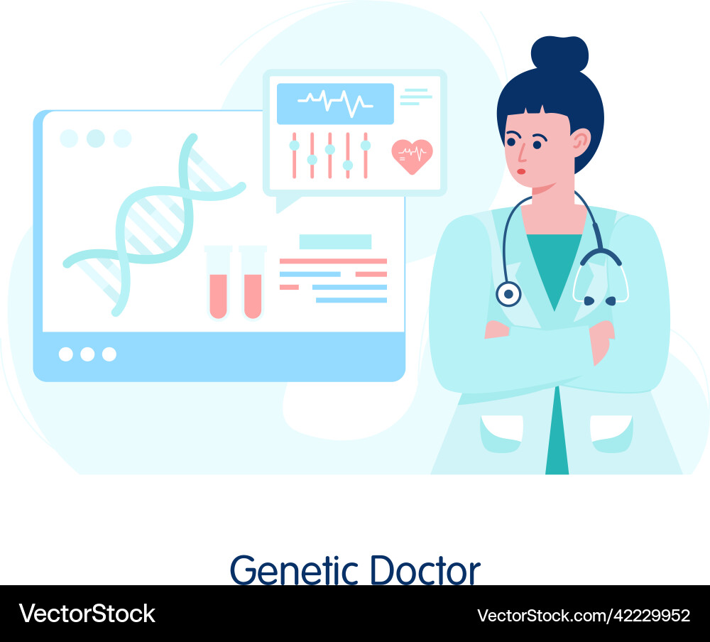 Genetic doctor Royalty Free Vector Image - VectorStock