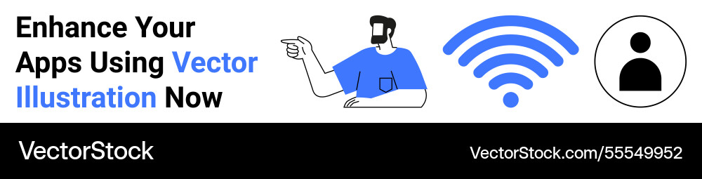 Promote your apps with engaging graphics Vector Image