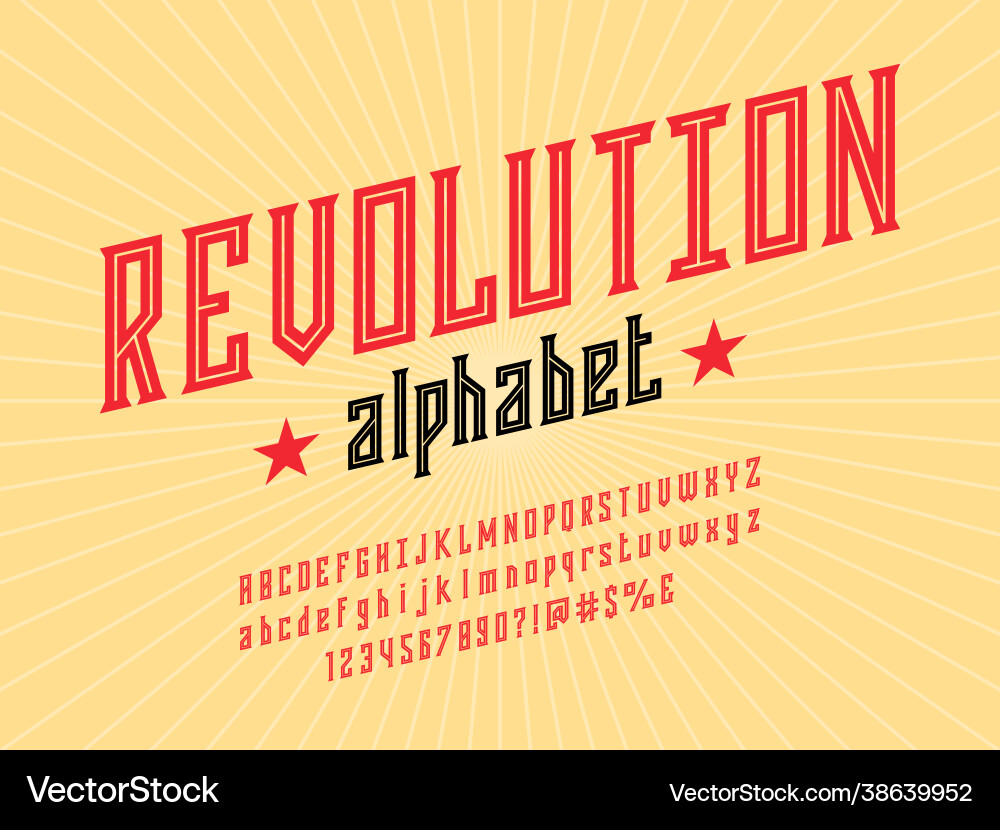 Propaganda font Royalty Free Vector Image - VectorStock
