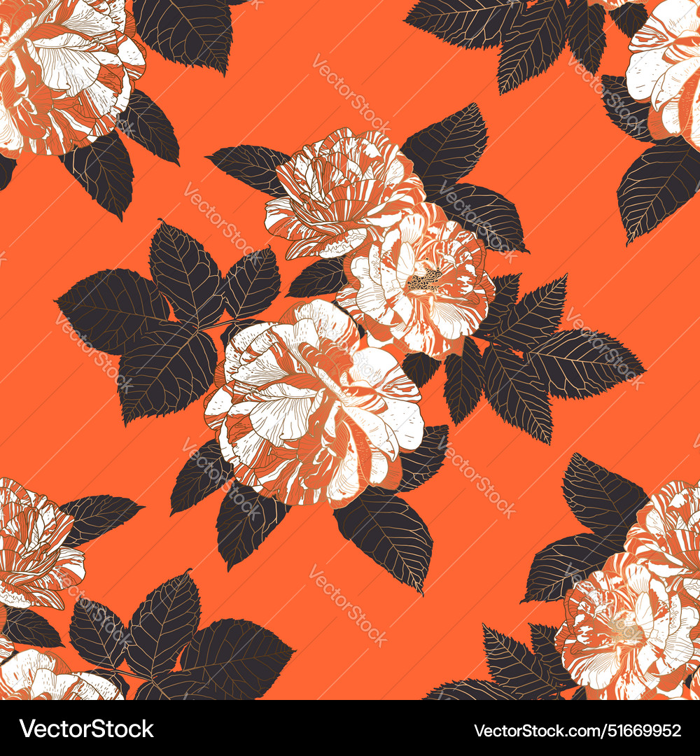 Seamless luxury half drop pattern of white Vector Image