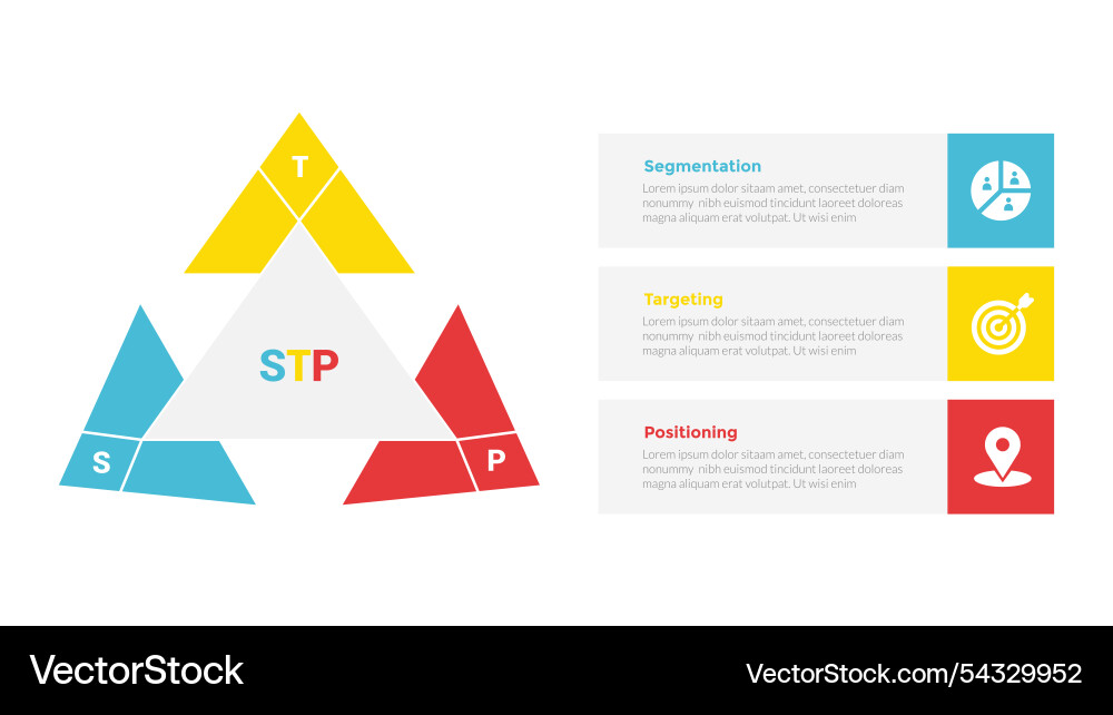 Stp marketing analysis infographics template Vector Image