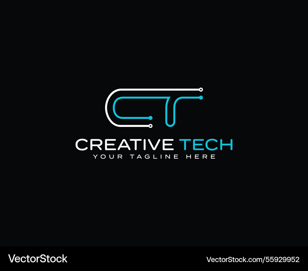 Tech ct letter modern technology logo concept – Royalty-Free Vector ...
