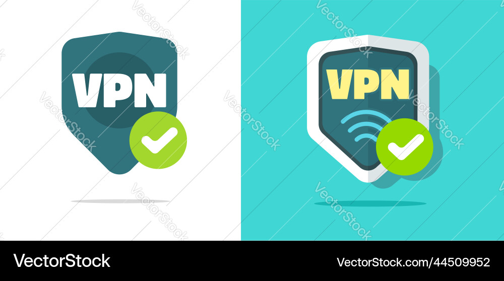 Vpn icon secure shield sign or virtual private Vector Image