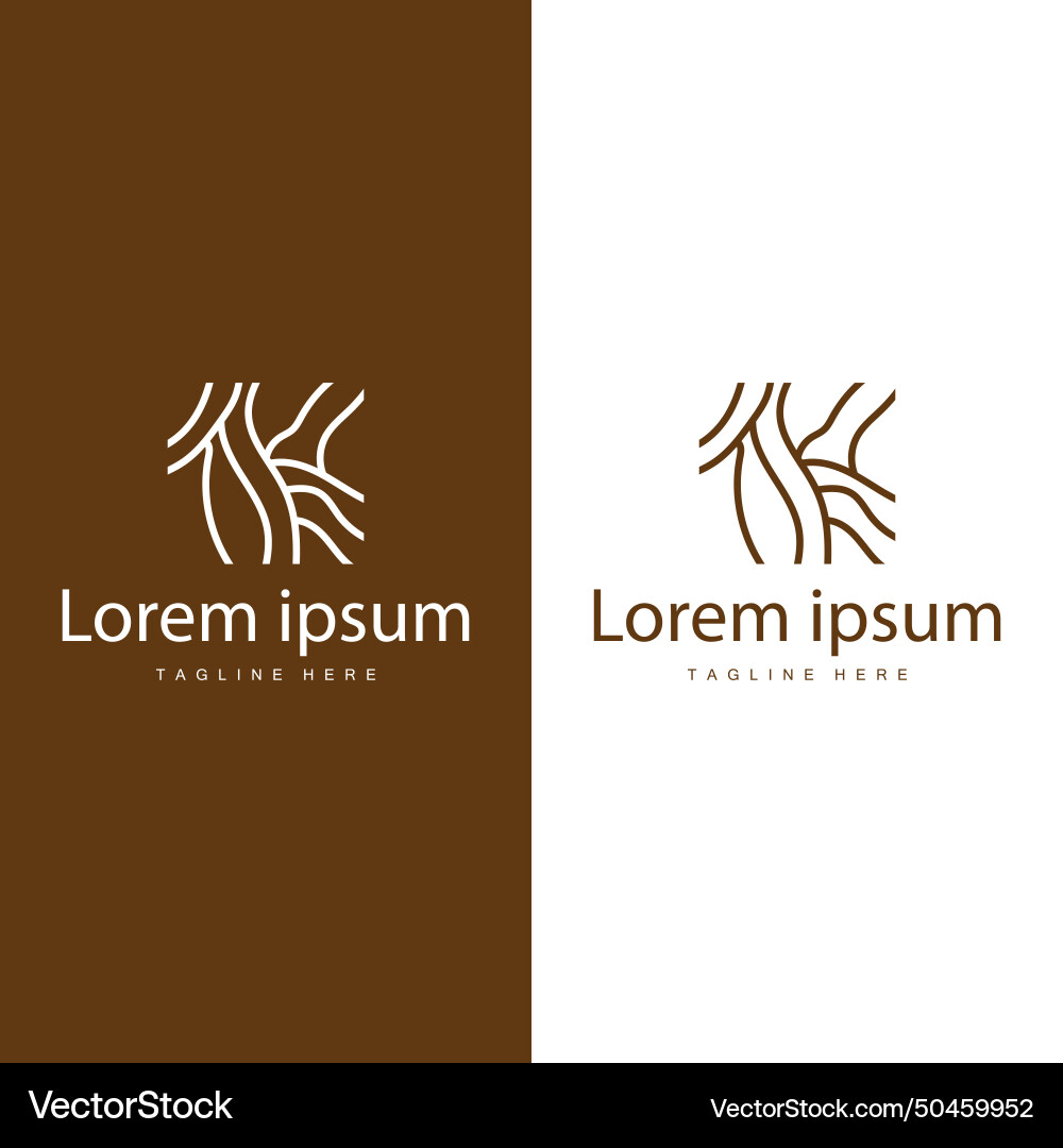 Wood logo design structure layers forest tree Vector Image