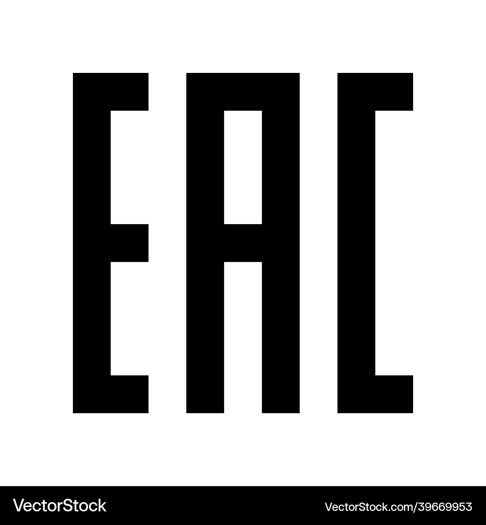 Eac sign mark symbol Royalty Free Vector Image