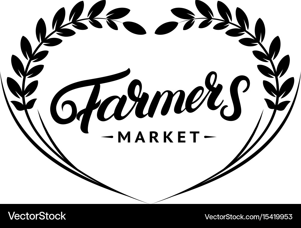 Farm Fresh Market Logo Royalty Free Vector Image