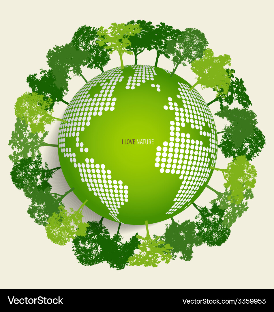 Green eco earth Royalty Free Vector Image - VectorStock