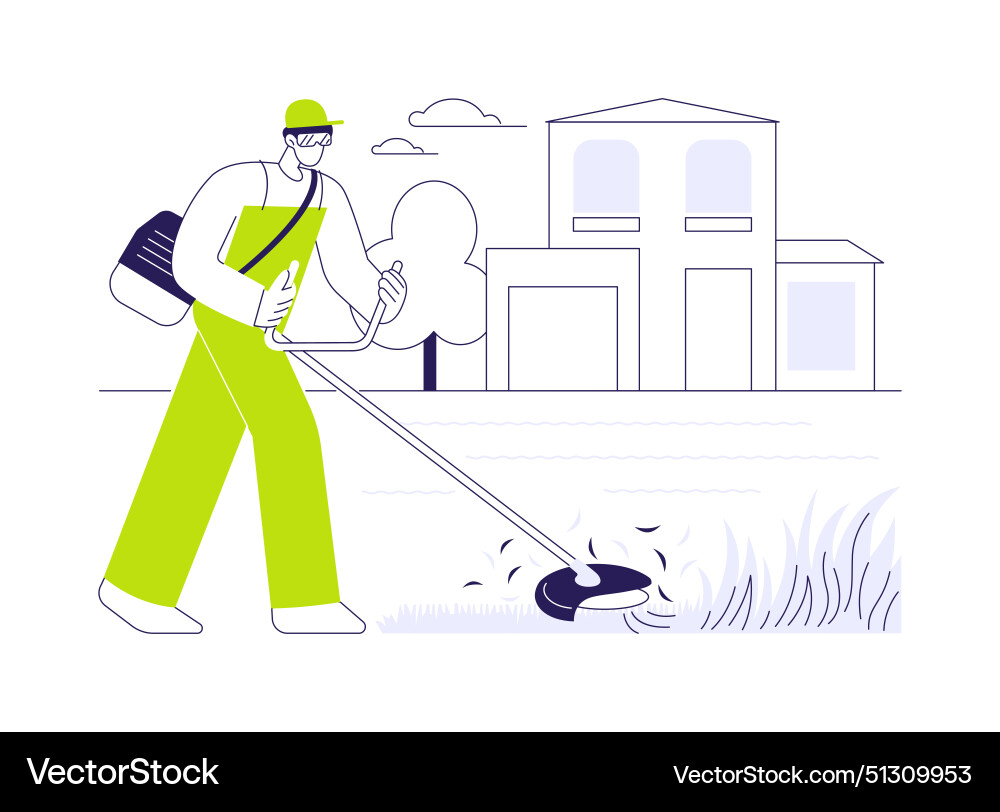 Lawn care service abstract concept Royalty Free Vector Image
