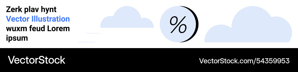 Minimalist design with clouds text elements Vector Image