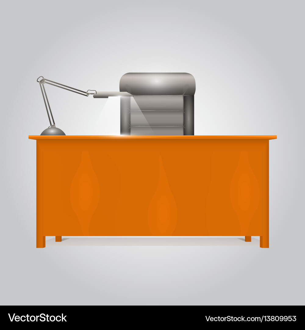 Modern Office Desk Royalty Free Vector Image - VectorStock