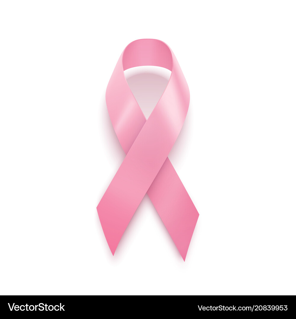 Pink Ribbon Cancer Awareness Royalty Free Vector Image
