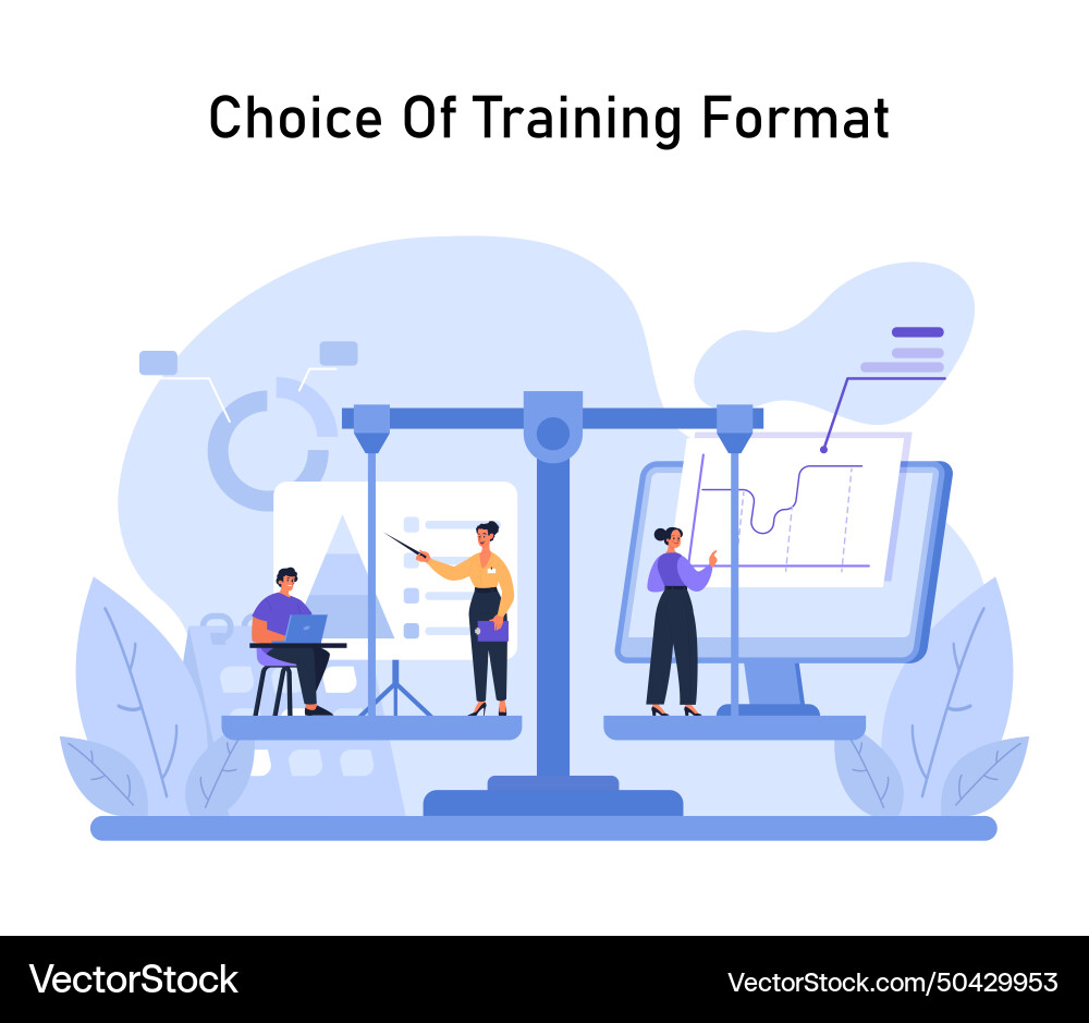 Professionals engaging in training format Vector Image