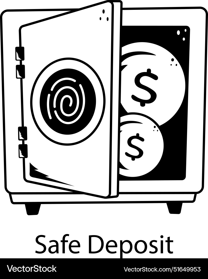 Safe deposit Royalty Free Vector Image - VectorStock