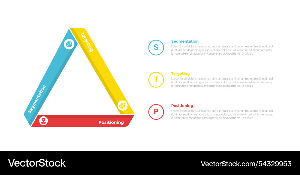 Stp marketing analysis infographics template Vector Image