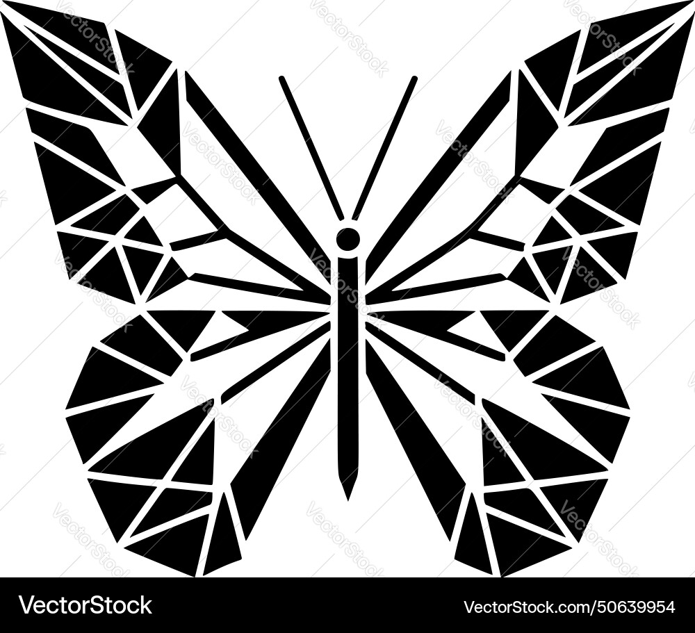 Geometric butterfly design Royalty Free Vector Image