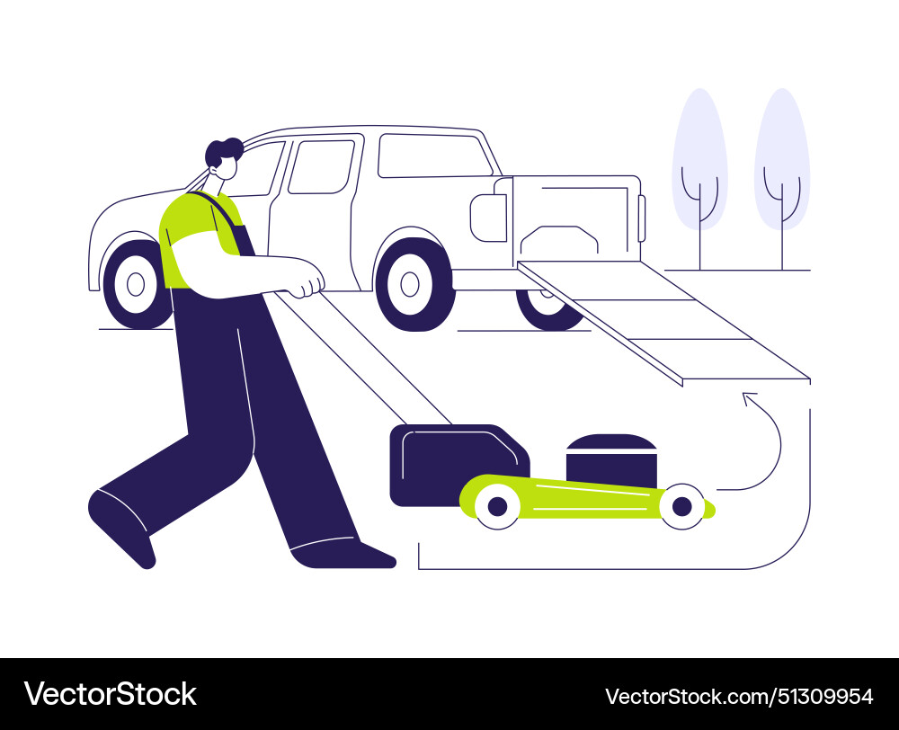 Lawn and landscape service abstract concept Vector Image