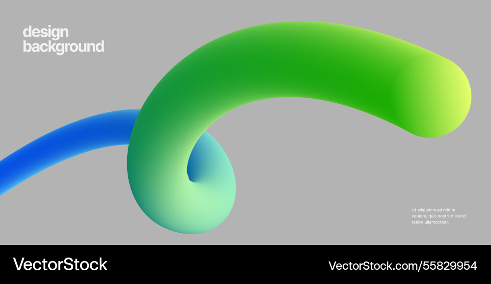 Template with colorful gradient squiggles shapes Vector Image