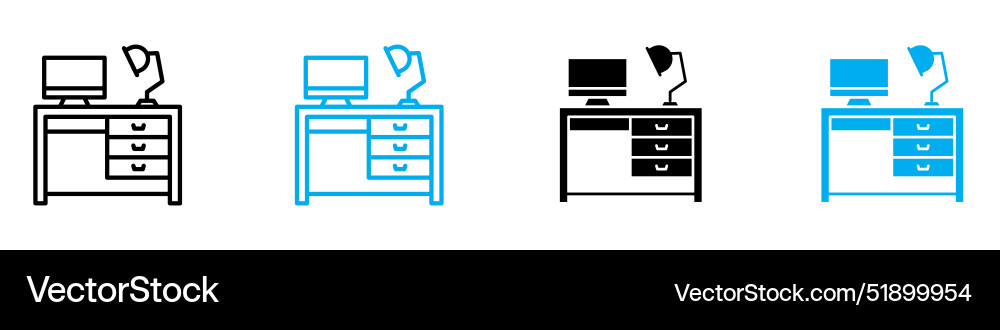 Workplace icon for office environment Royalty Free Vector