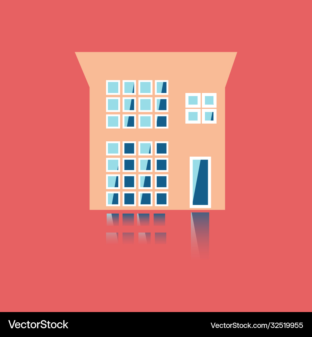 Cool detailed house icon isolated on white Vector Image