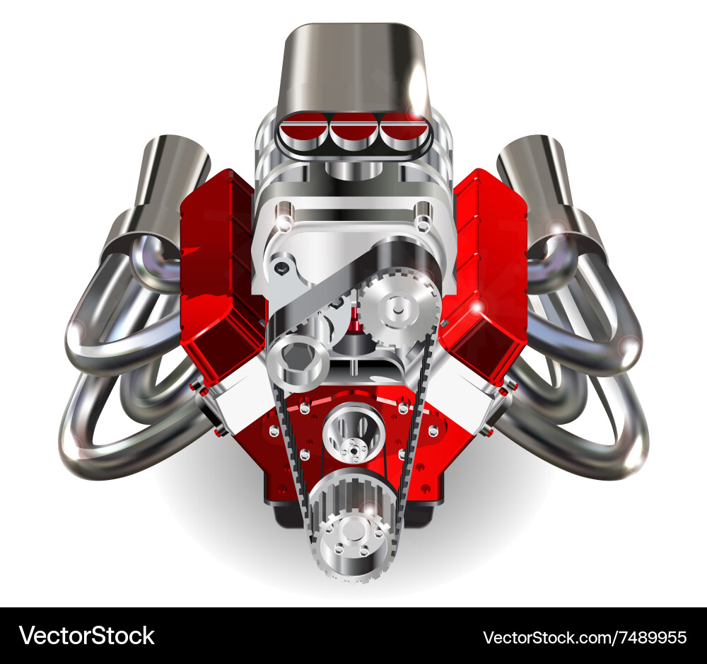 Hot rod engine Royalty Free Vector Image - VectorStock