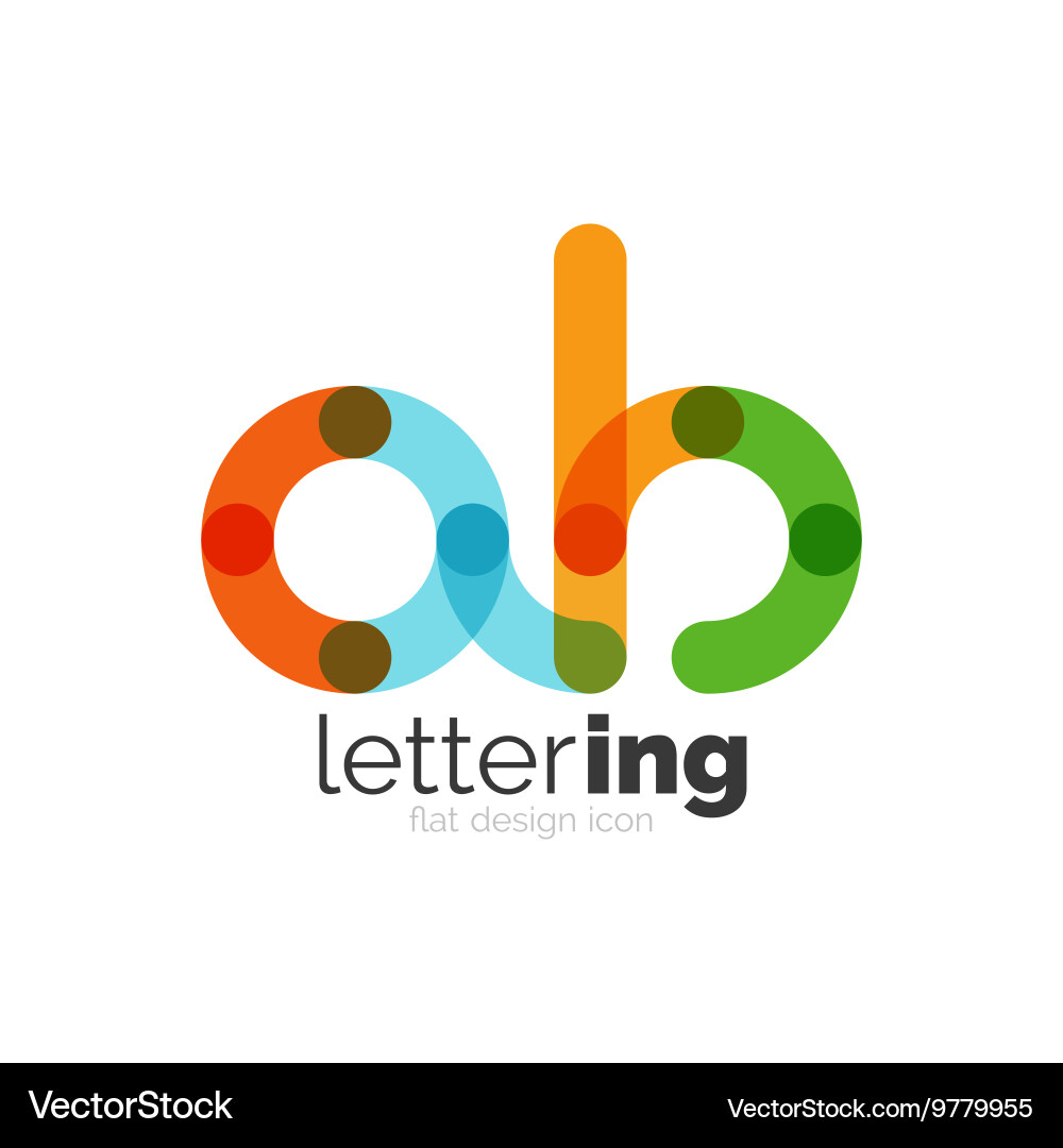 Letter logo business icon Royalty Free Vector Image