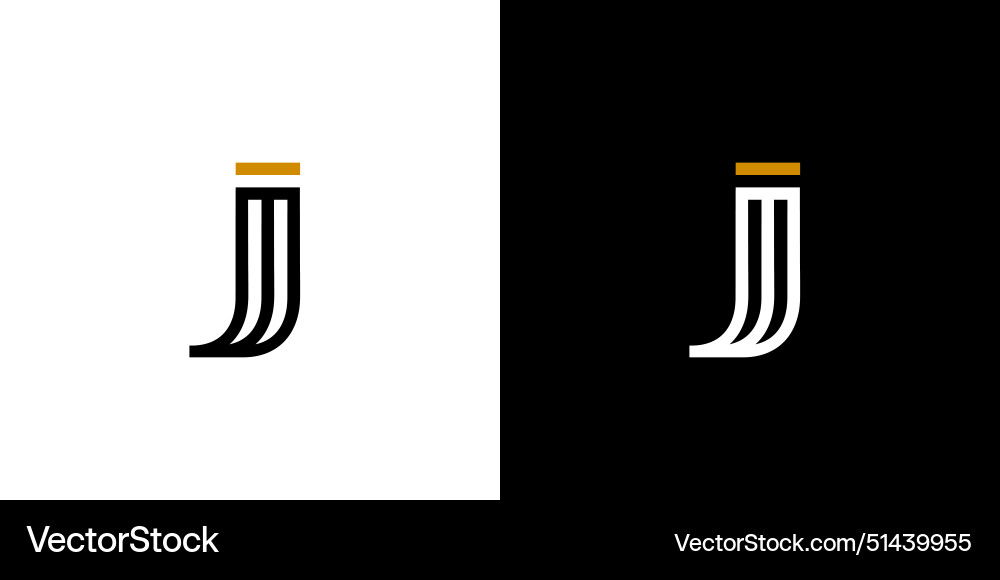Modern and unique j logo design Royalty Free Vector Image
